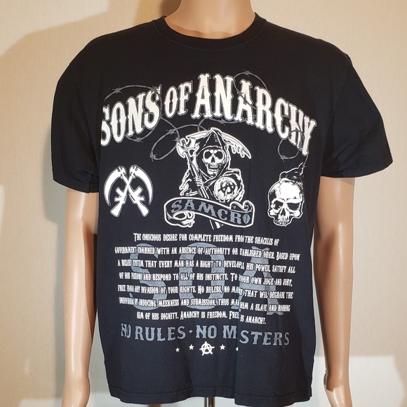 Sons Of Anarchy | Shirts | Sons Of Anarchy No Rules No Master Tee Size Large | Poshmark